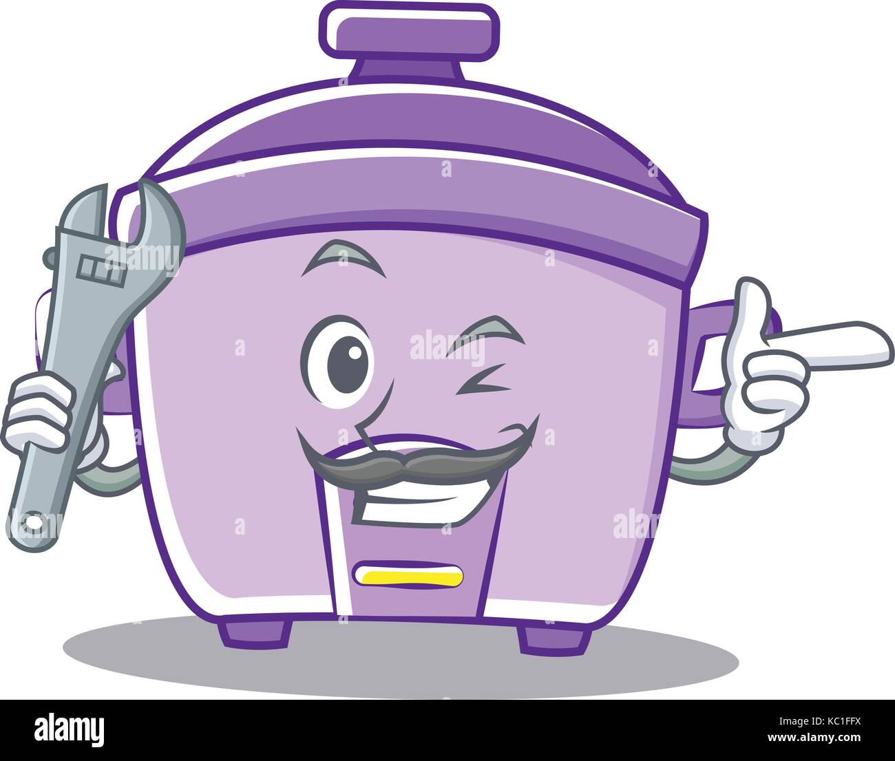 Mechanic rice cooker character cartoon Stock Vector Image & Art - Alamy