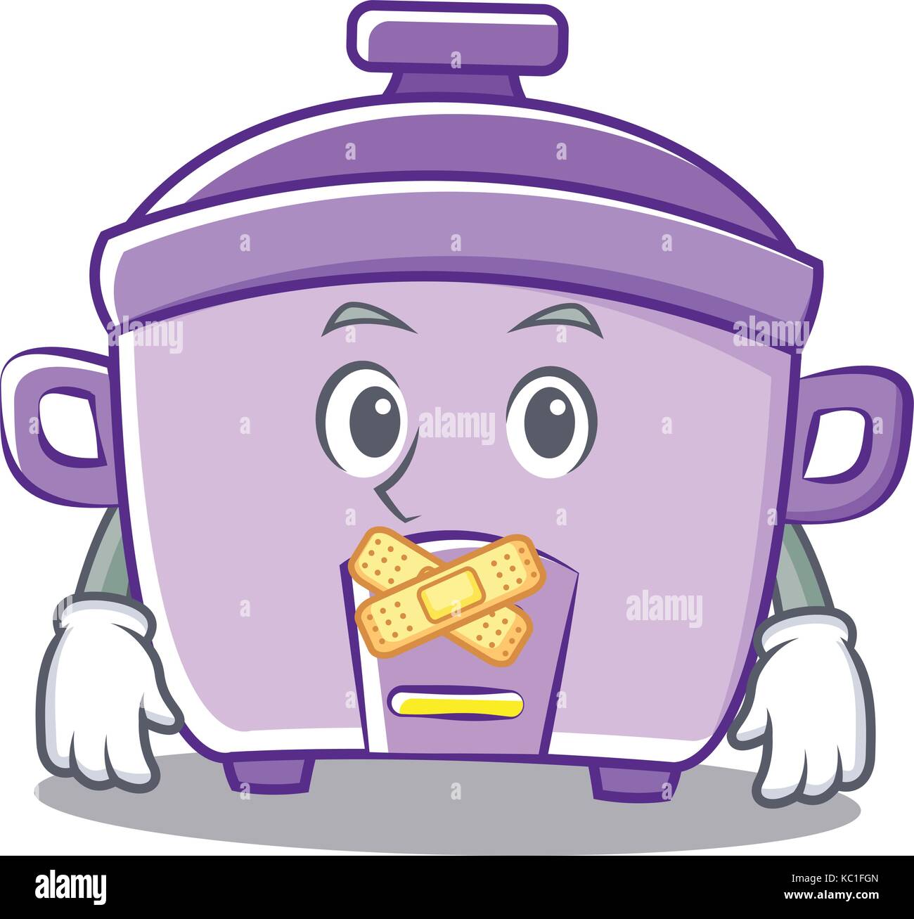 Silent rice cooker character cartoon Stock Vector Image & Art - Alamy