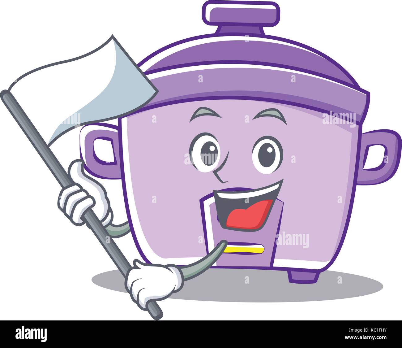 With flag rice cooker character cartoon Stock Vector Image & Art - Alamy