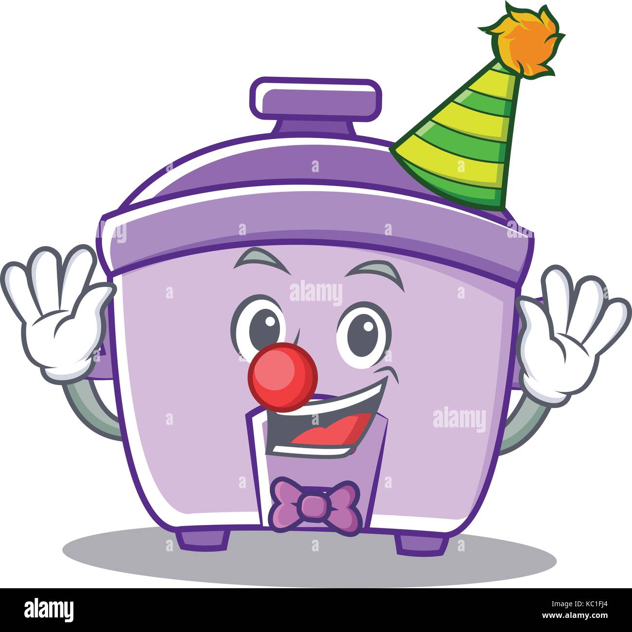 Clown rice cooker character cartoon Stock Vector Image & Art - Alamy