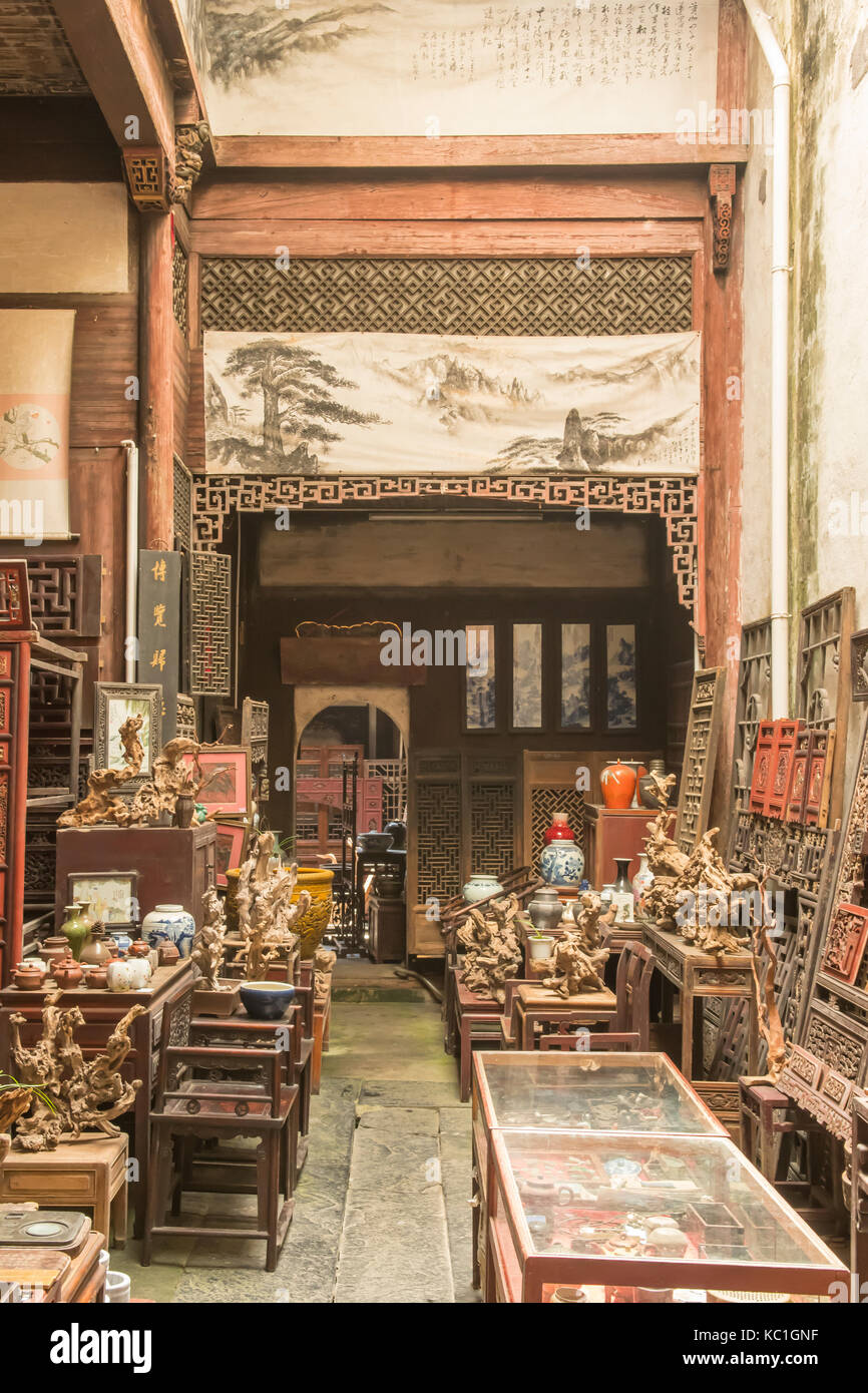 Inside Old Antiques Shop in Xidi, Huangshan, China Stock Photo - Alamy