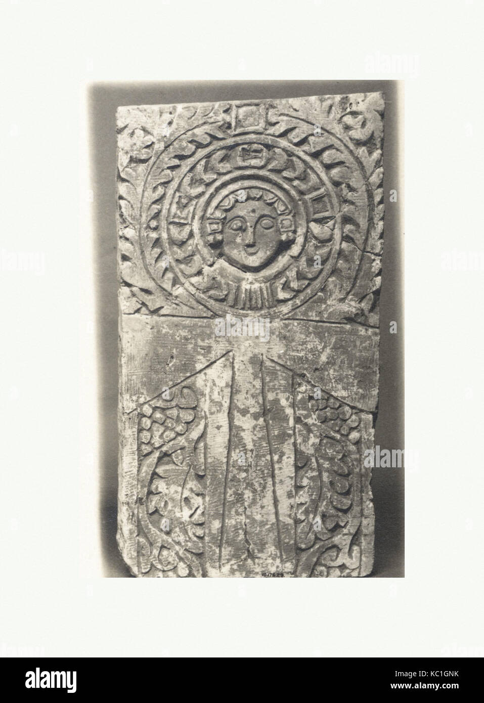 Funerary Stele with Ankh (Looped Cross) Featuring a Human Face at the ...