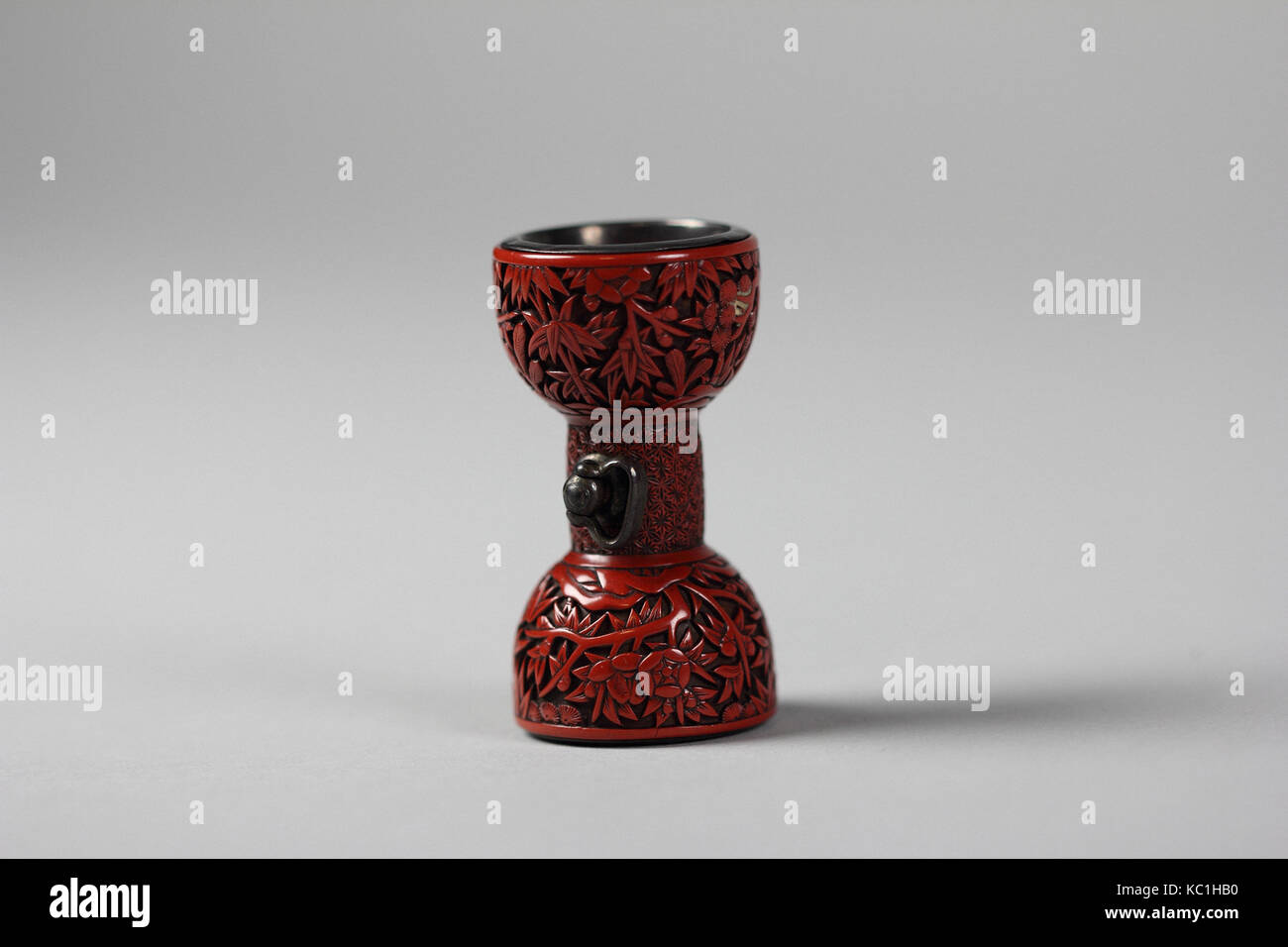 Netsuke, 19th century, Japan, Red lacquer, H. 2 in. (5.1 cm); Diam. 1 1 ...