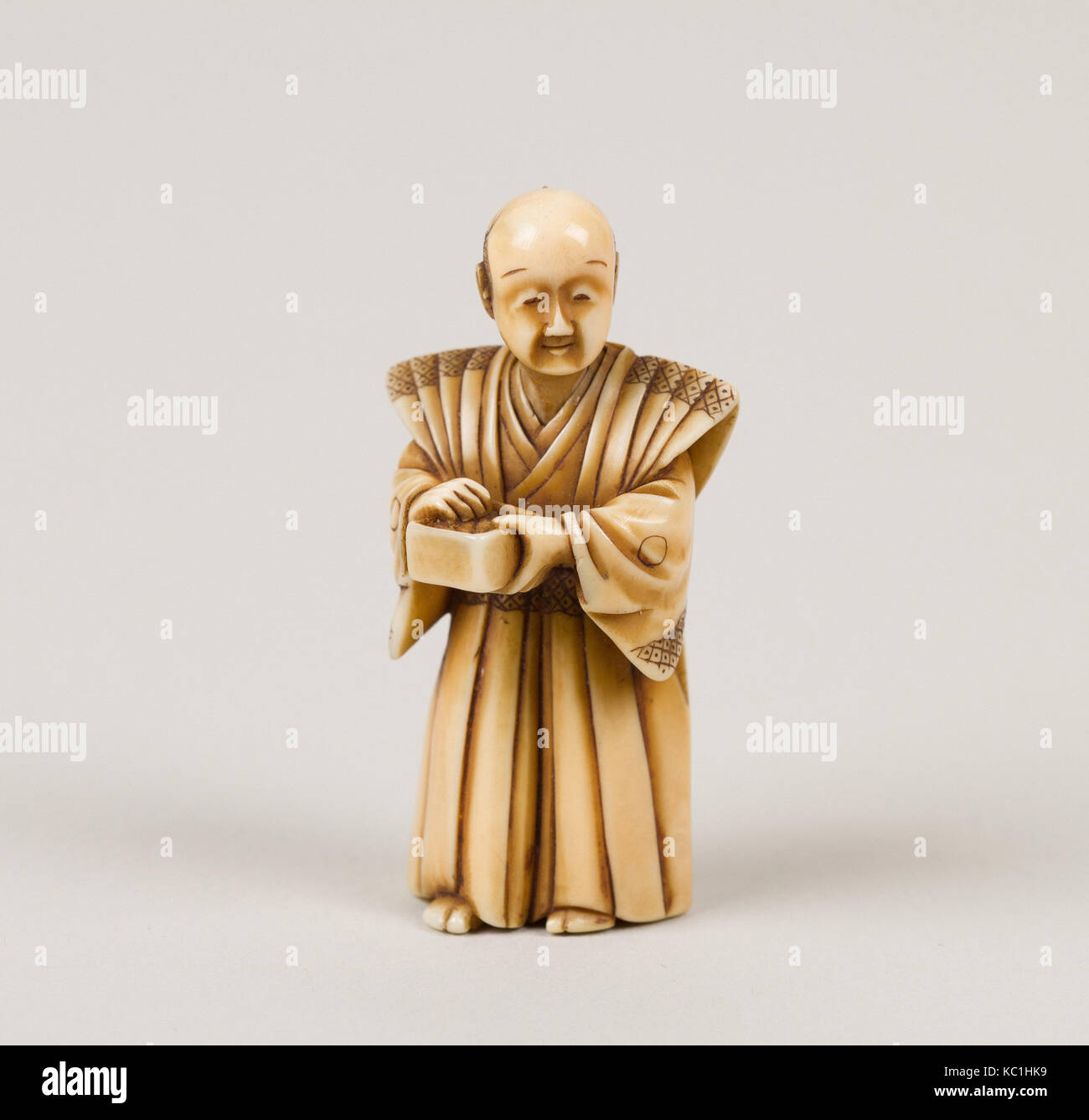 Netsuke of Priest, 19th century, Japan, Ivory, H. 2 1/8 in. (5.4 cm ...