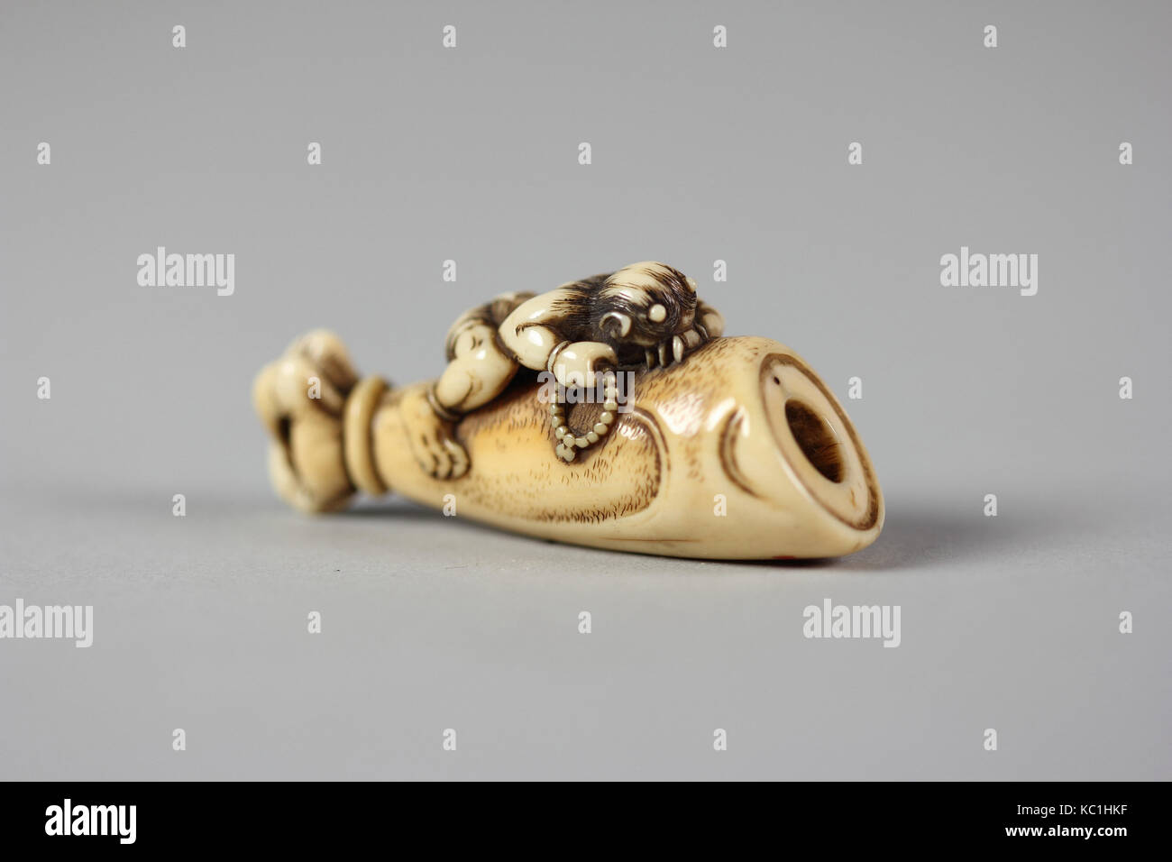 Netsuke of Hand and Forearm of a Demon with Small Demon on the Side ...