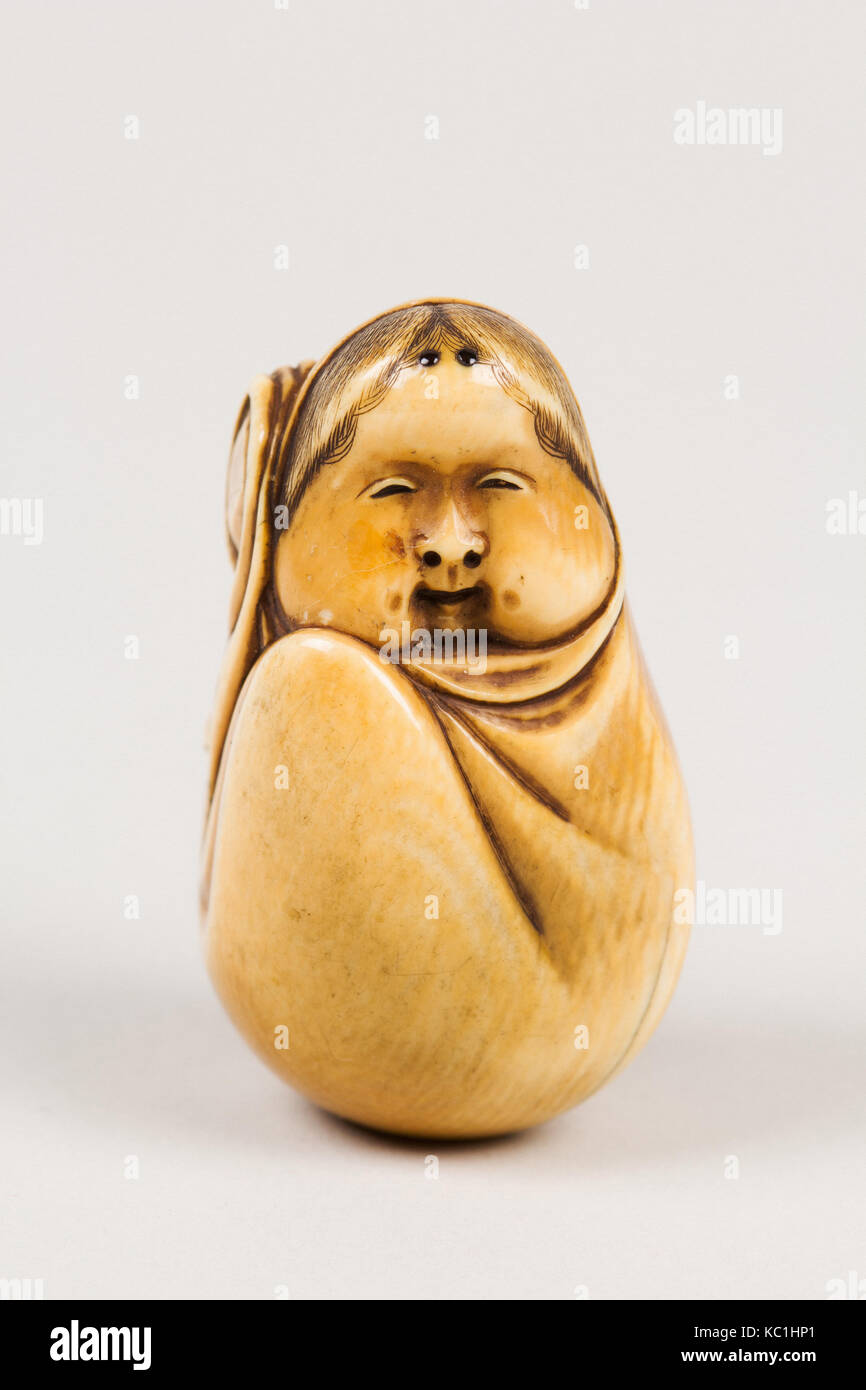 Netsuke, 19th century, Japan, Ivory, H. 1 7/8 in. (4.8 cm), Netsuke ...