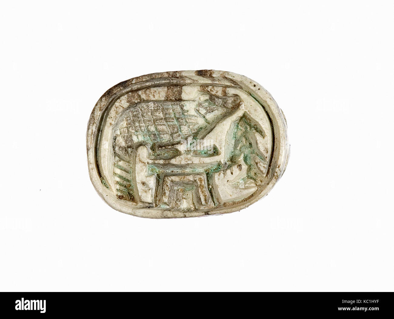 Scarab Inscribed with the Sobek Crocodile and a Fish, ca. 1390–1353 B.C ...