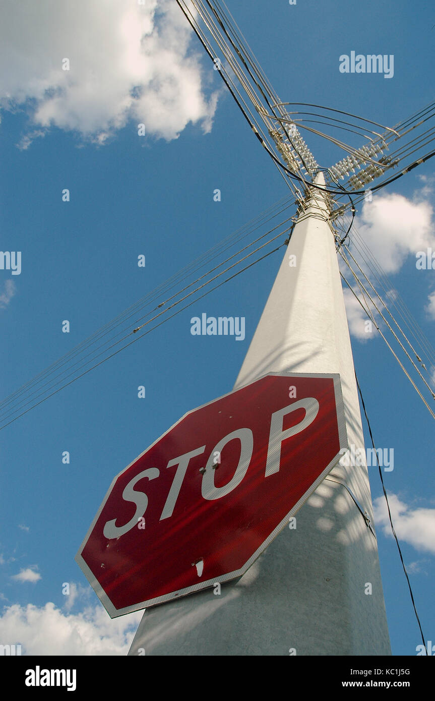 STOP sign by the roadside in Florida Stock Photo - Alamy