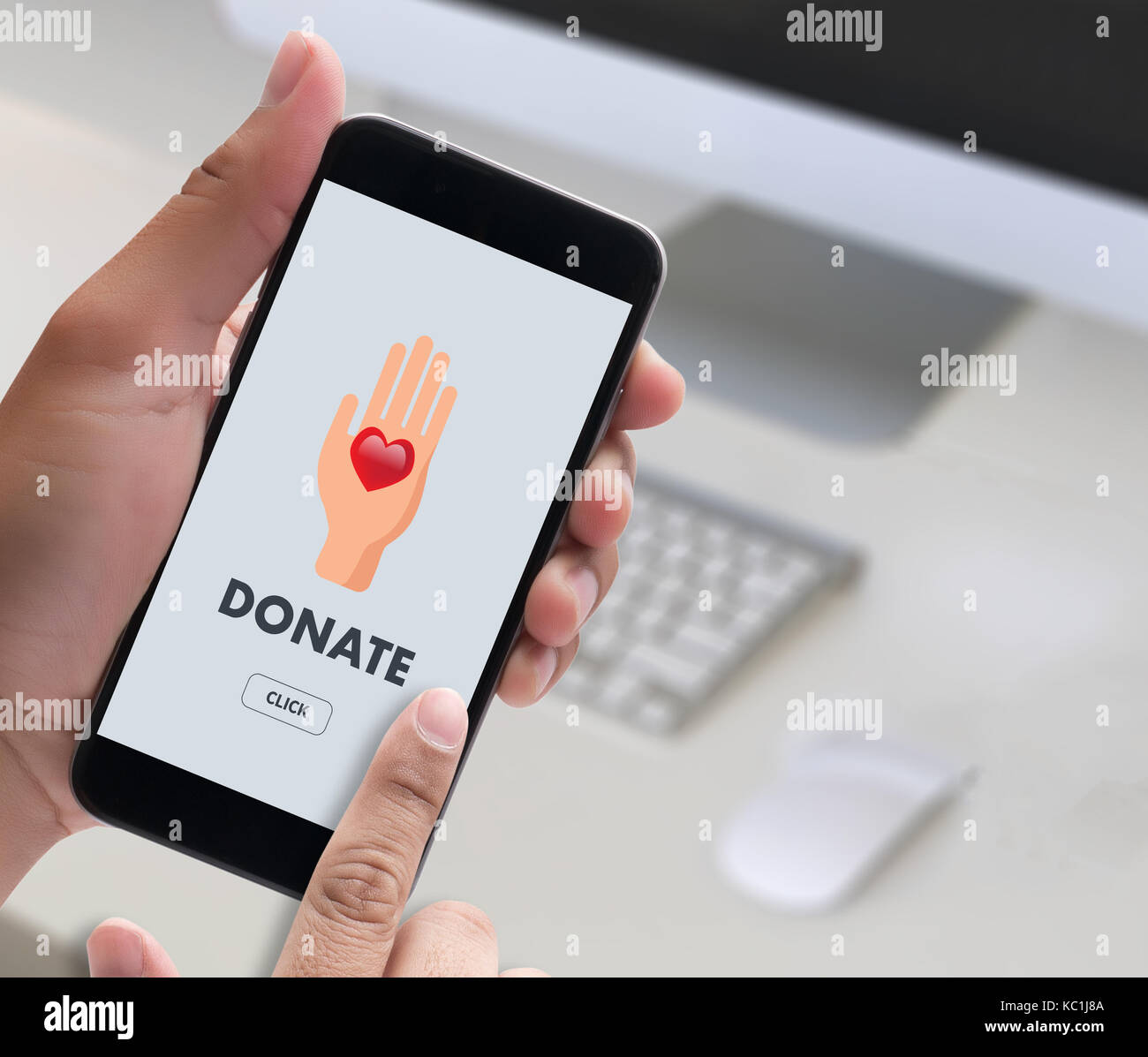 DONATE NOW Give Help Donation Support Provide health care Stock Photo ...