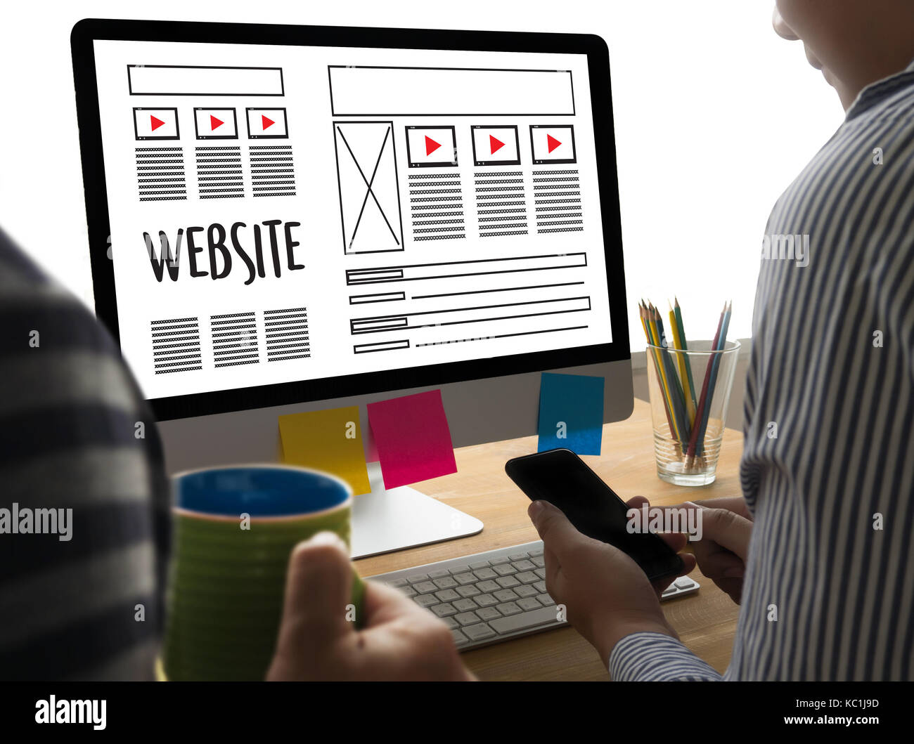 Web Design layout sketch drawing Software Media WWW and Graphic Layout ...