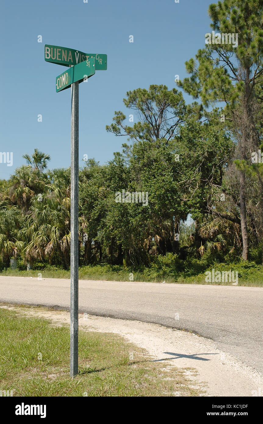 Street sign in a rural area Stock Photo - Alamy