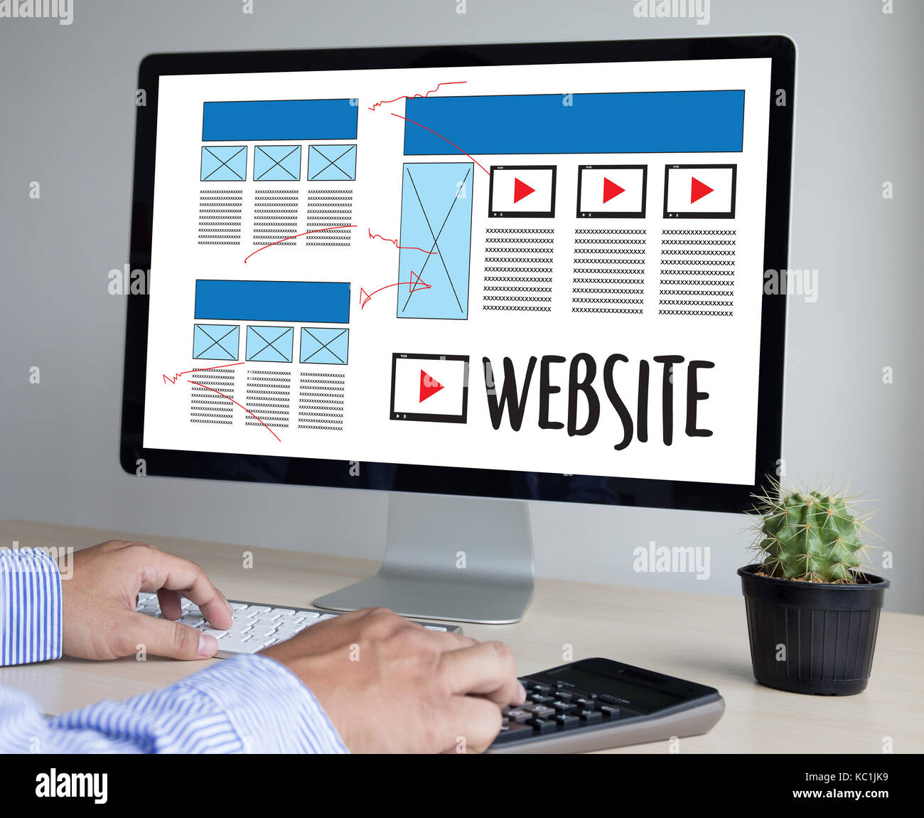 Web Design layout sketch drawing Software Media WWW and Graphic Layout ...