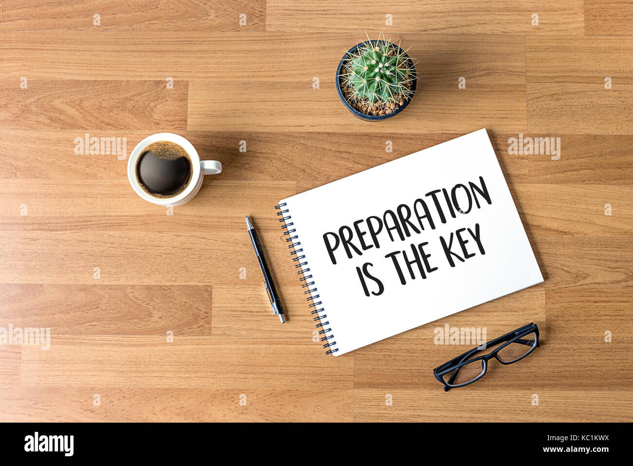 BE PREPARED and PREPARATION IS THE KEY plan perform Business concept ...