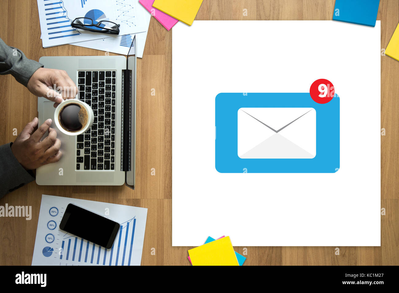 Mail Communication Connection message to mailing contacts phone Global ...