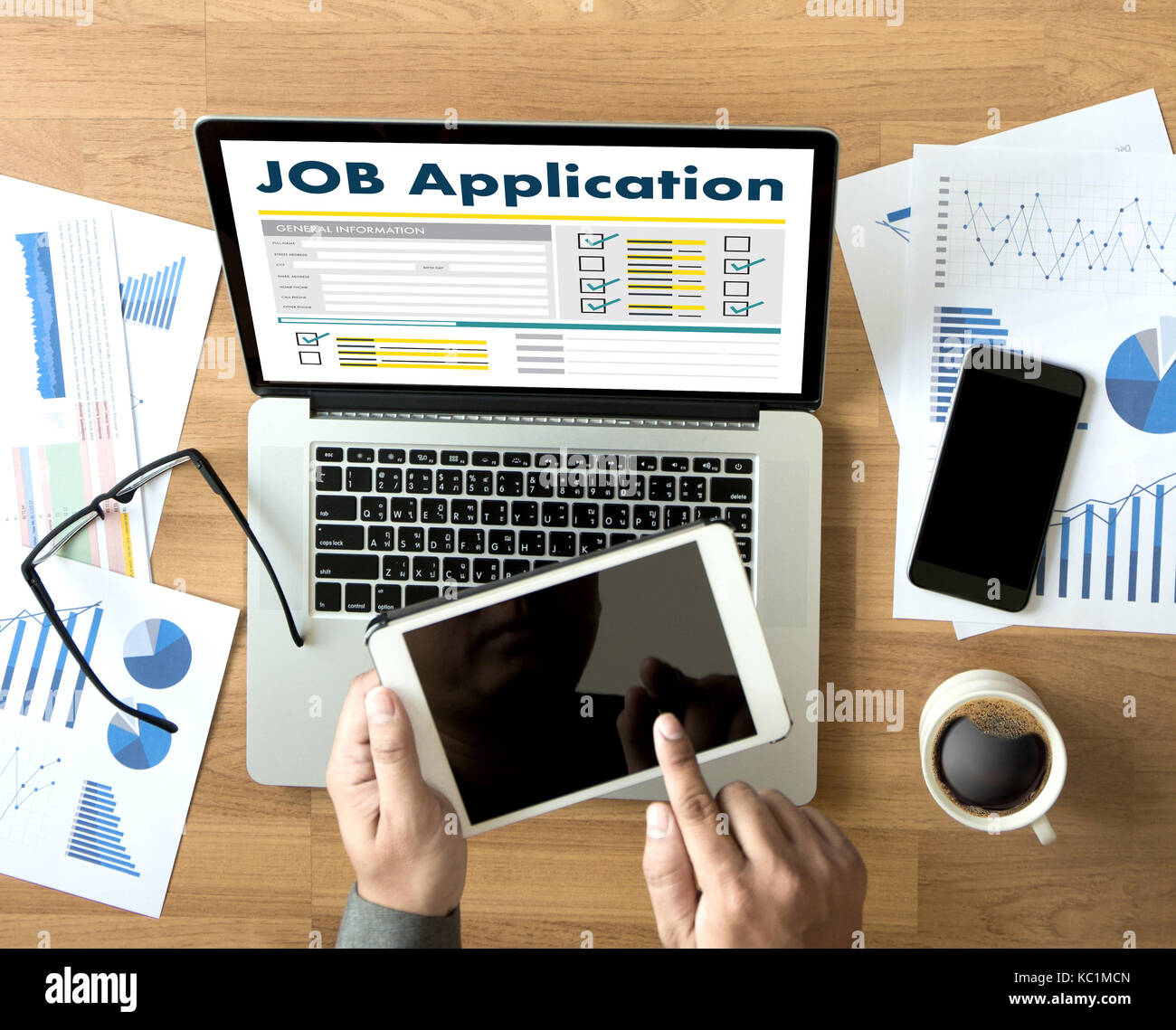 JOB Application Applicant Filling Up the Online Profession Apply Hiring ...
