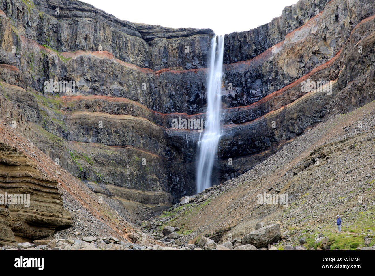 Hengifoss waterfall, Iceland, Europe Stock Photo - Alamy