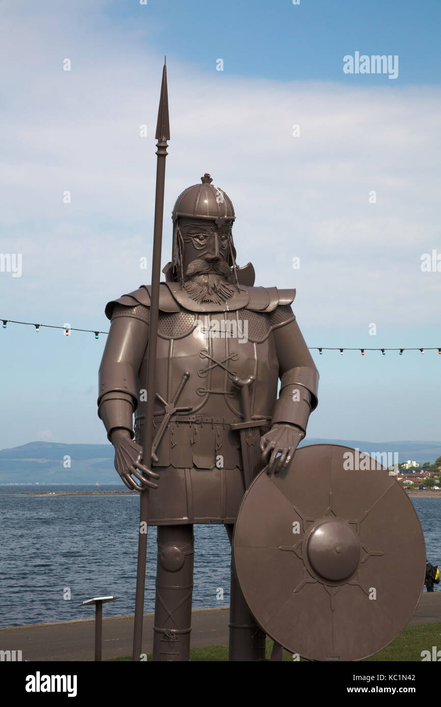 Magnus the Viking a steel statue of a Viking positioned on the seafront ...