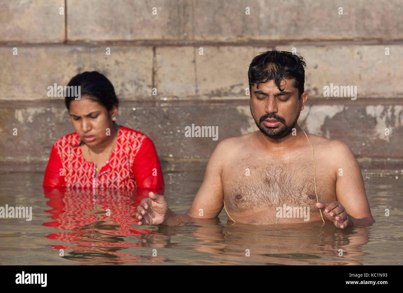 Pilgrims ghat steps on hi-res stock photography and images - Alamy