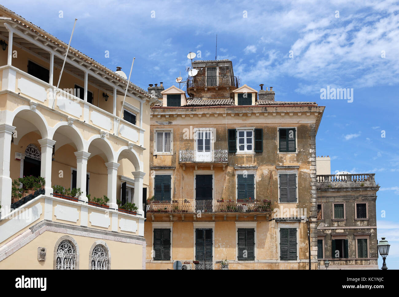 Corfu town old buildings Greece Stock Photo - Alamy