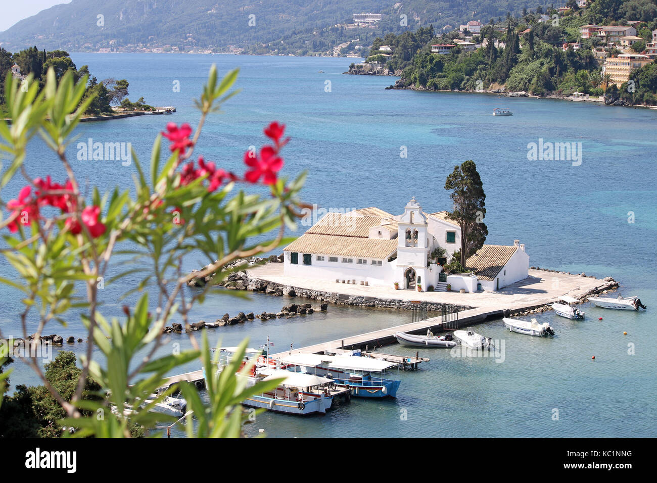 Vlacherna monastery Corfu island Greece Stock Photo - Alamy