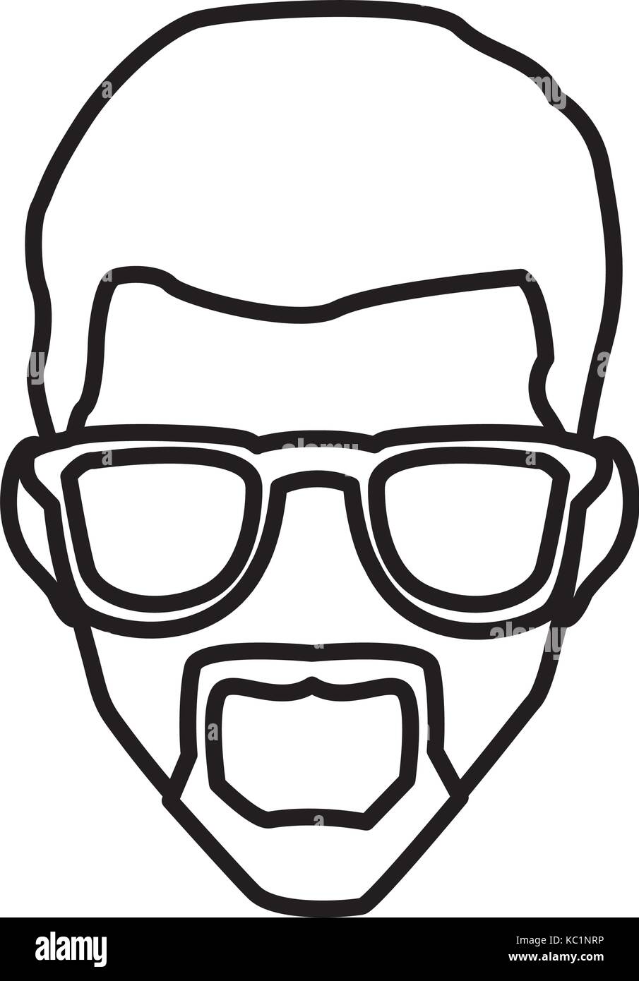 Man with glasses Stock Vector Image & Art - Alamy