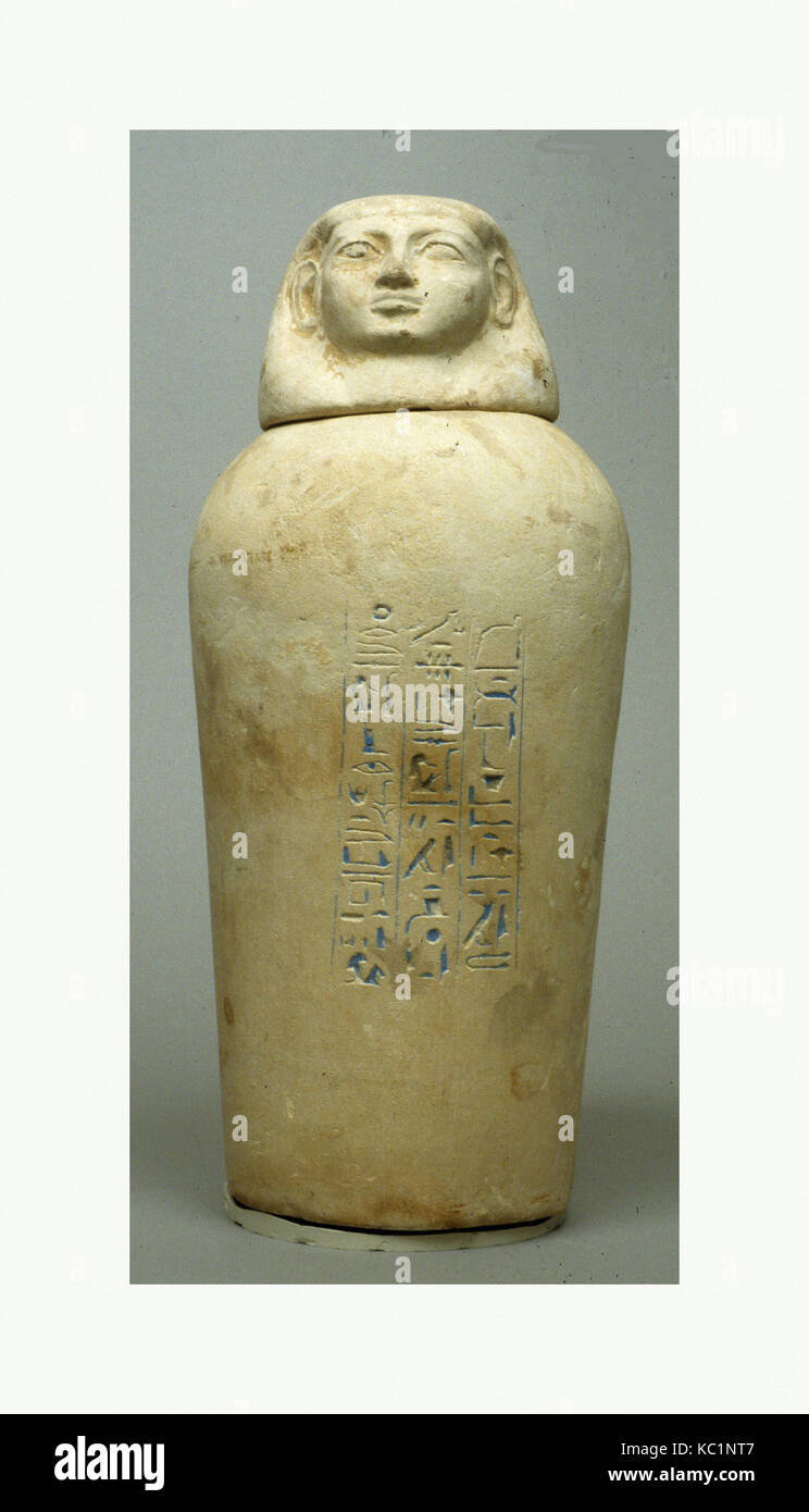 Canopic Jar of Manhata, New Kingdom, Dynasty 18, ca. 1479–1425 B.C ...