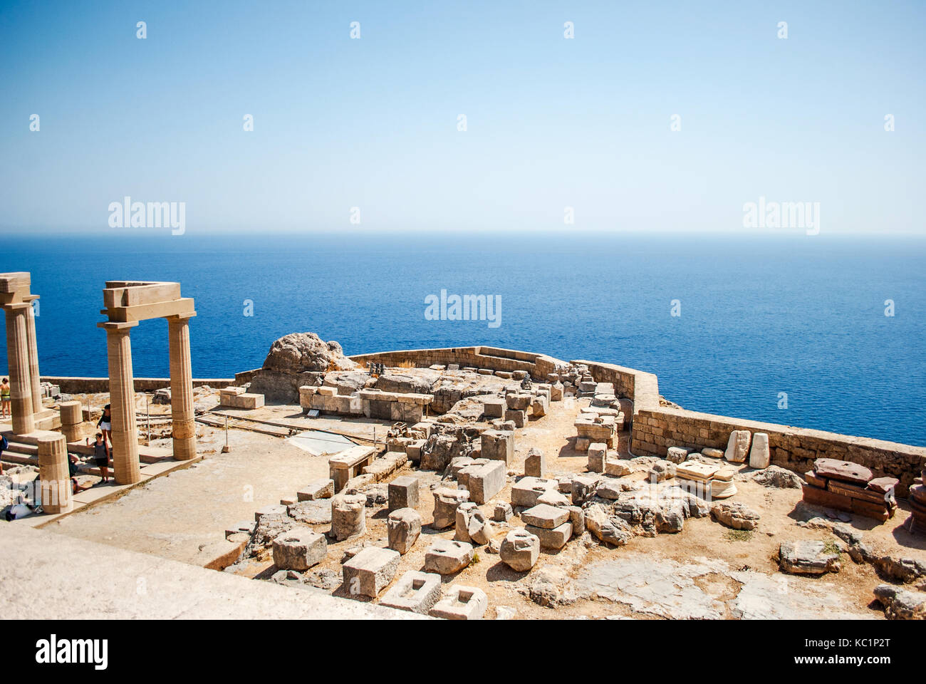Lindos, Greece - September 10, 2016: Medieval castle on Acropolis of ...