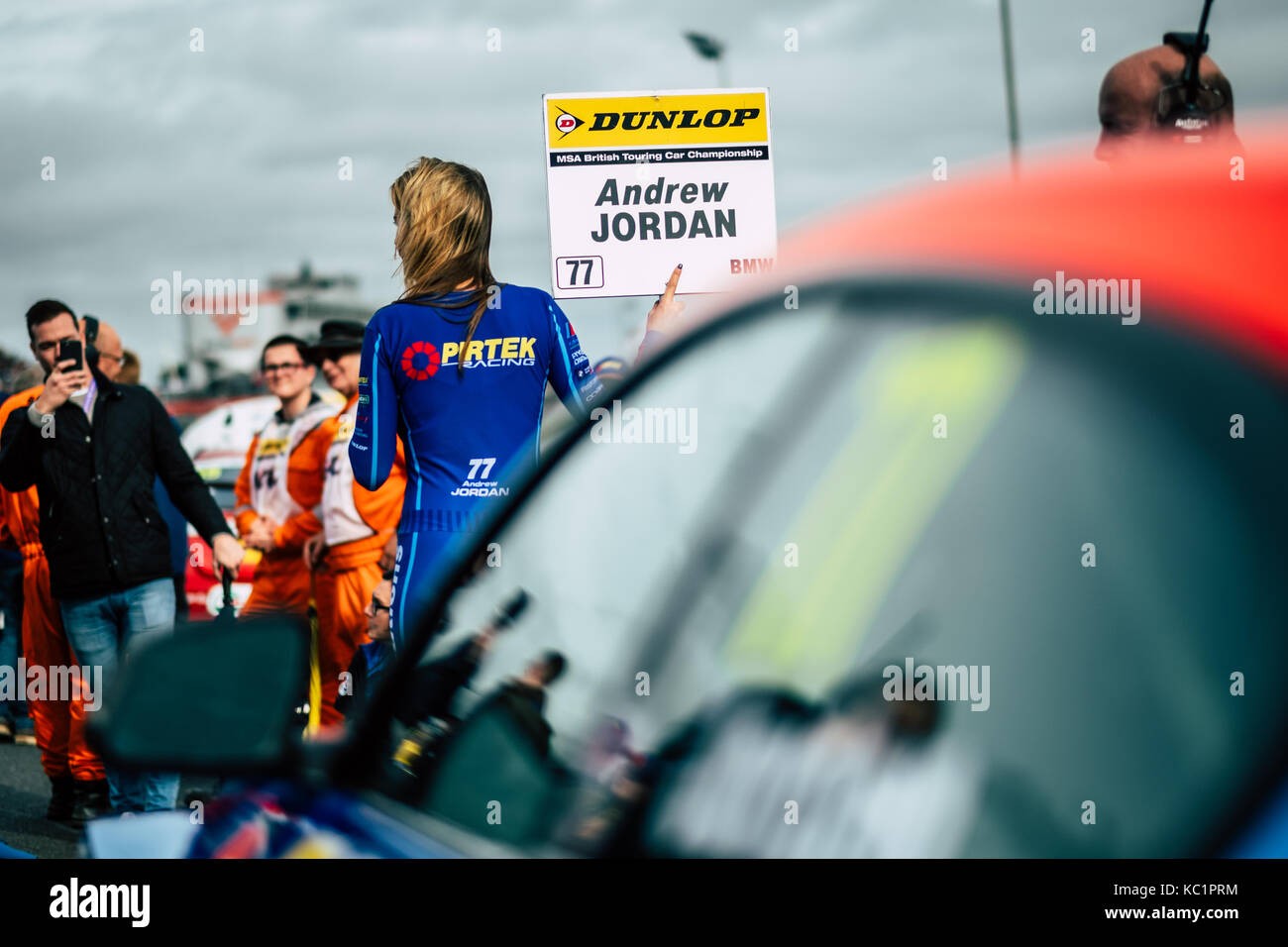 Fawkham, Longfield, UK. 1st Oct, 2017. BTCC racing driver Andrew Jordan ...