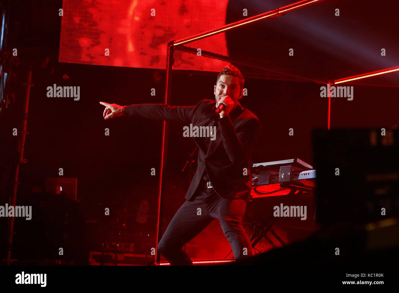 Singer David Bisbal during concert in Madrid on Saturday 30th Sept ...