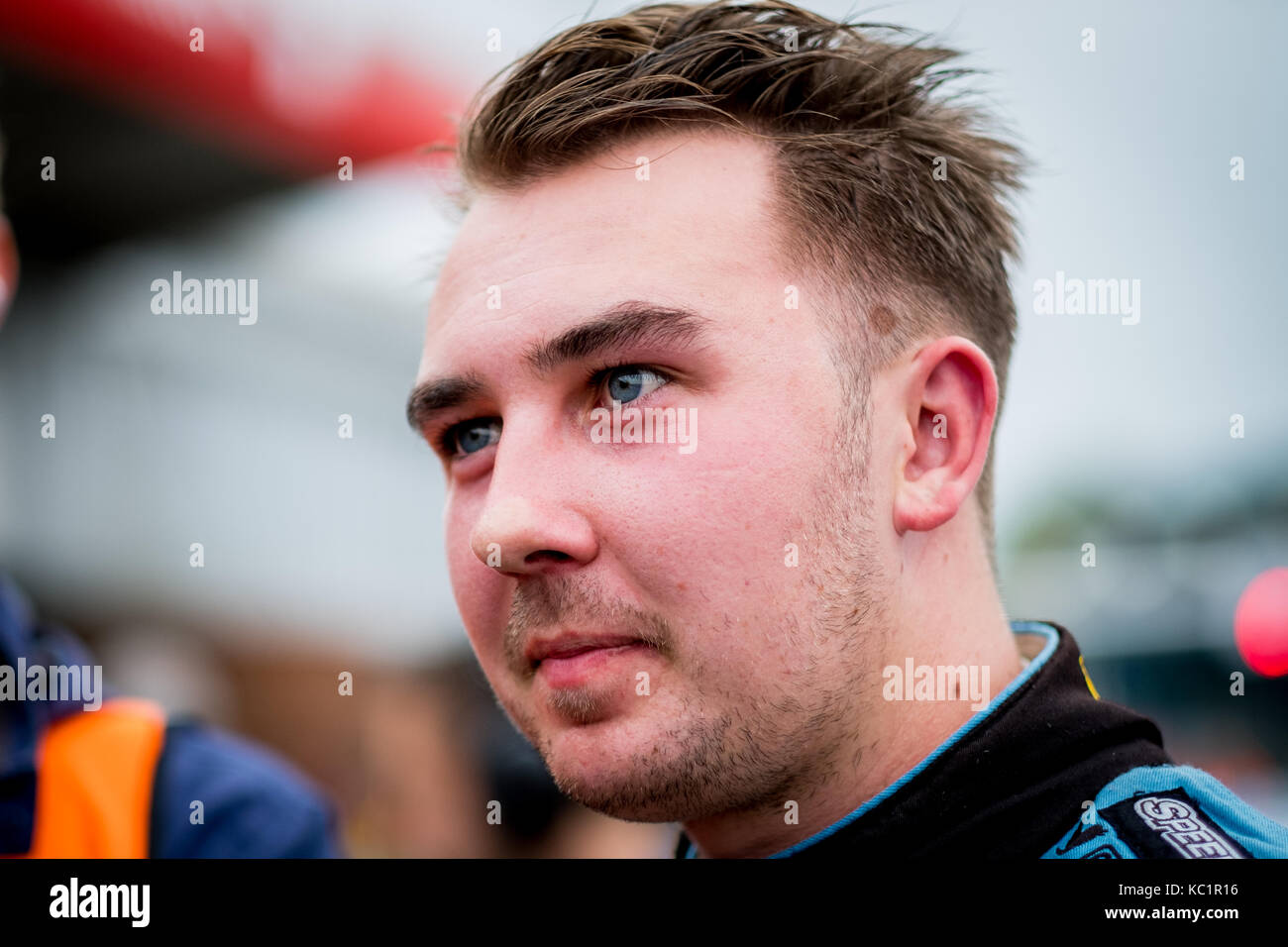 Fawkham, Longfield, UK. 1st Oct, 2017. BTCC racing driver Tom Ingram ...
