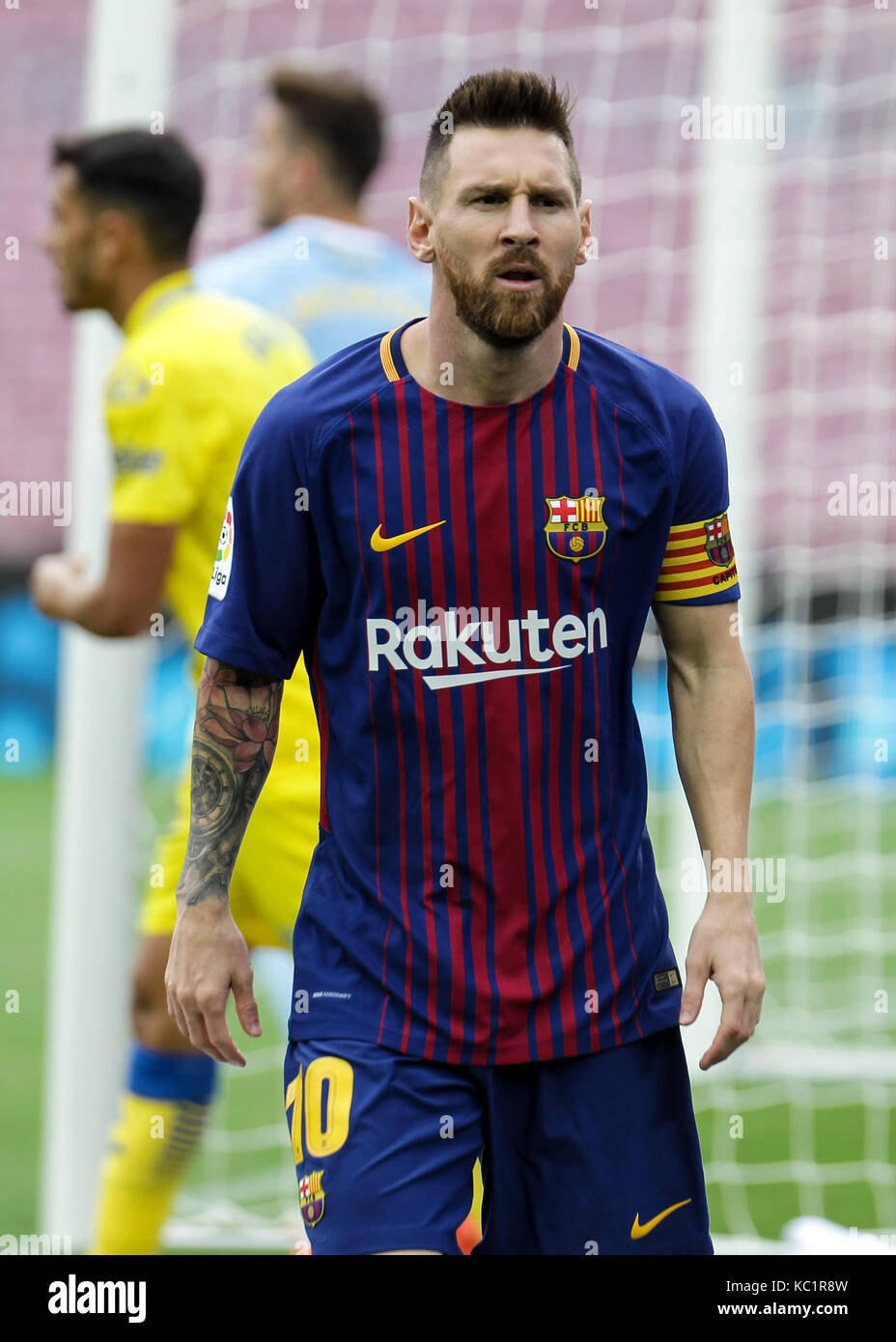 Camp Nou, Barcelona, Spain. 1st October, 2017. Soccer player Leo Messi ...