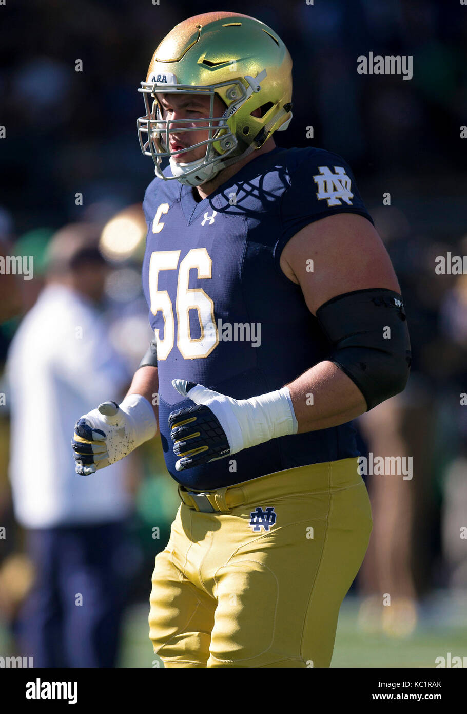 September 30, 2017: Notre Dame offensive lineman Quenton Nelson (56 ...