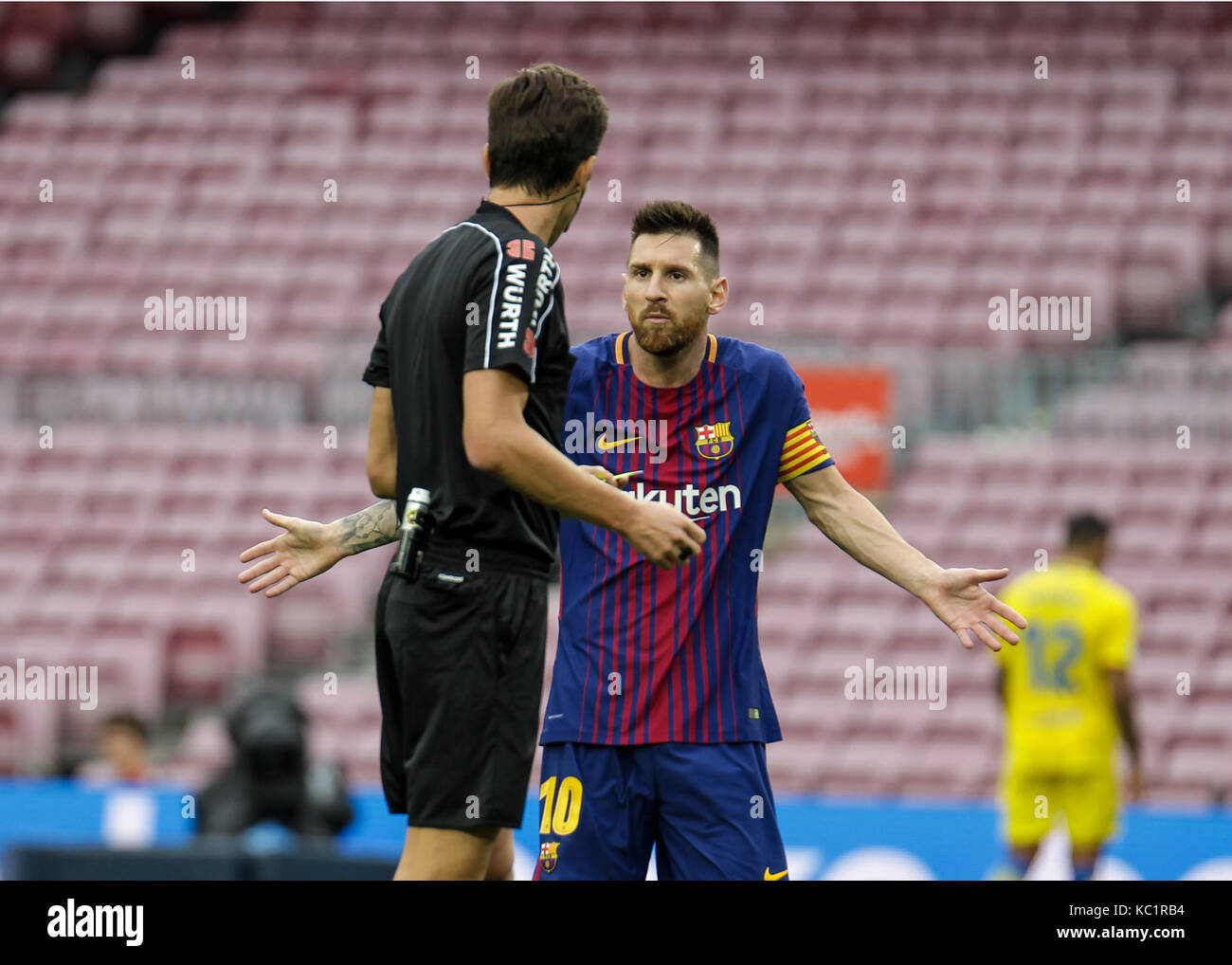 Camp Nou, Barcelona, Spain. 1st October, 2017. Soccer player Leo Messi ...