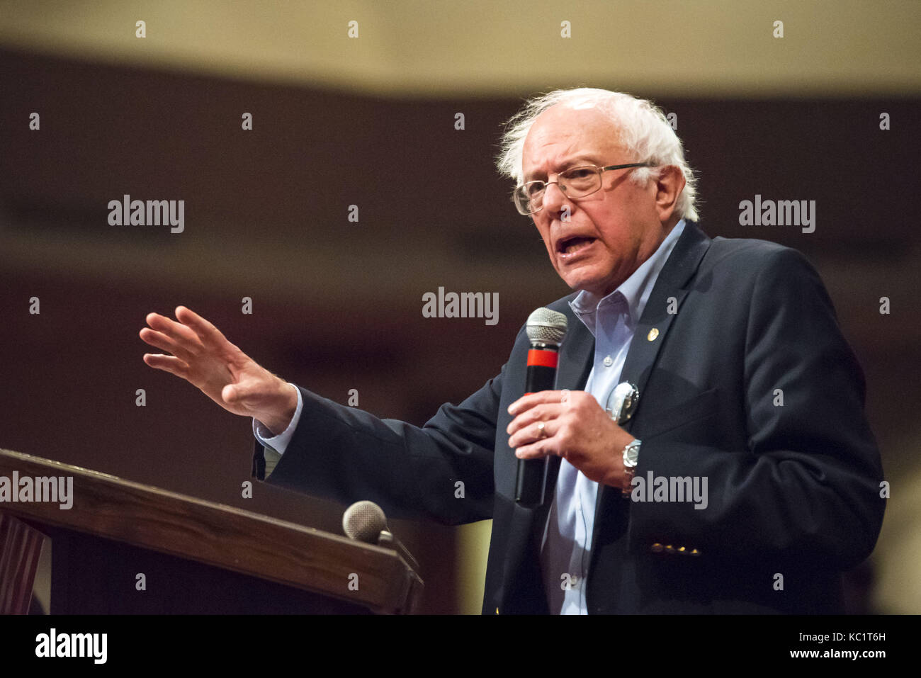 U.S. Senator Bernie Sanders speaks at a rally in Atlanta at the Saint ...