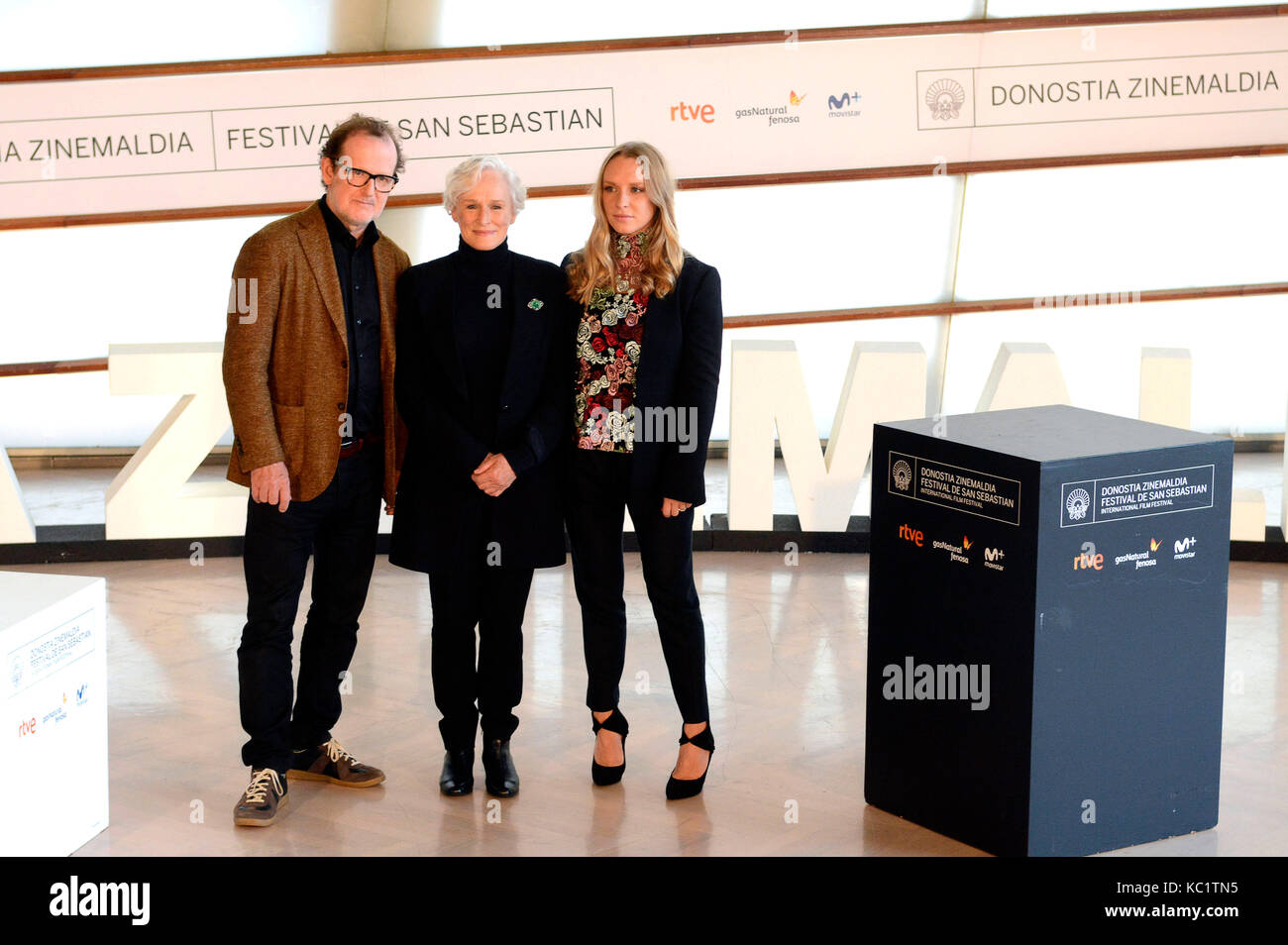 Björn Runge, Glenn Close and Annie Starke attend 'The Wife' photocall ...