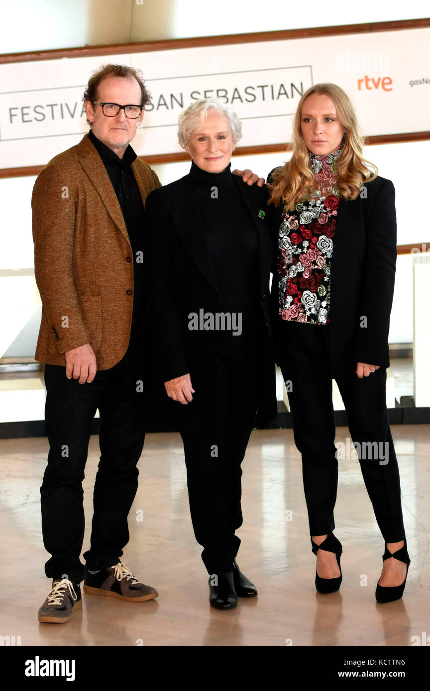 Björn Runge, Glenn Close and Annie Starke attend 'The Wife' photocall ...