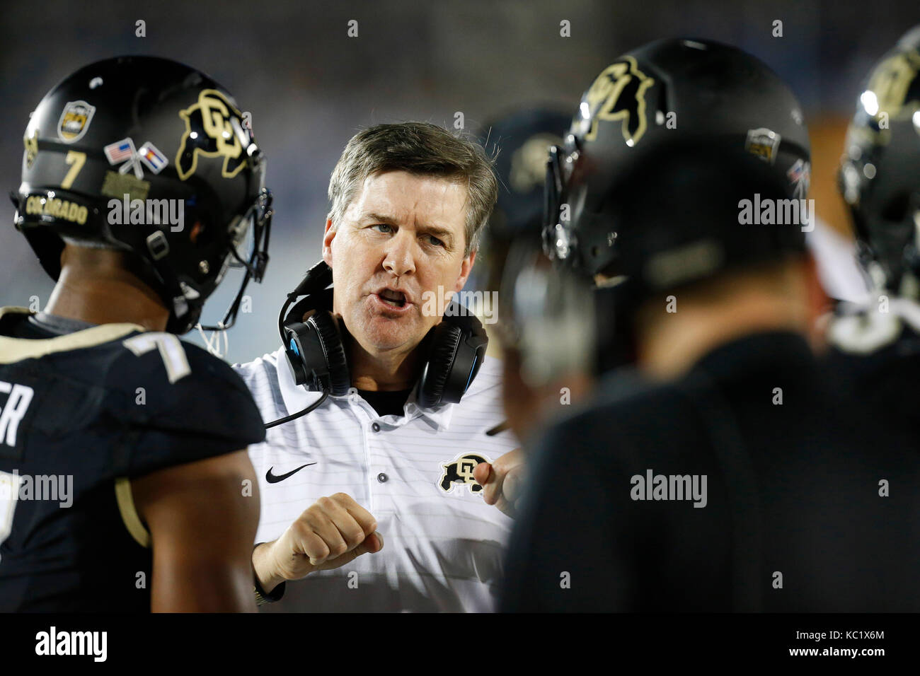 September 30, 2017 Colorado Buffaloes head coach Mike MacIntyre in ...