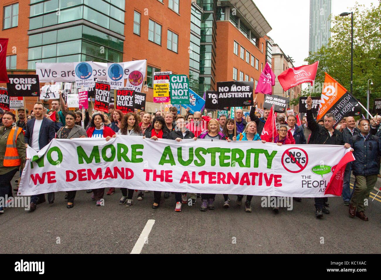 'Tories out' Defy Tory rule, No cuts. placards, signs and banners ...
