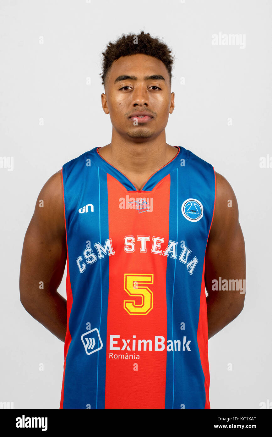 September 29, 2017: Brandon Taylor #5 (CSM Steaua Bucharest) during the ...