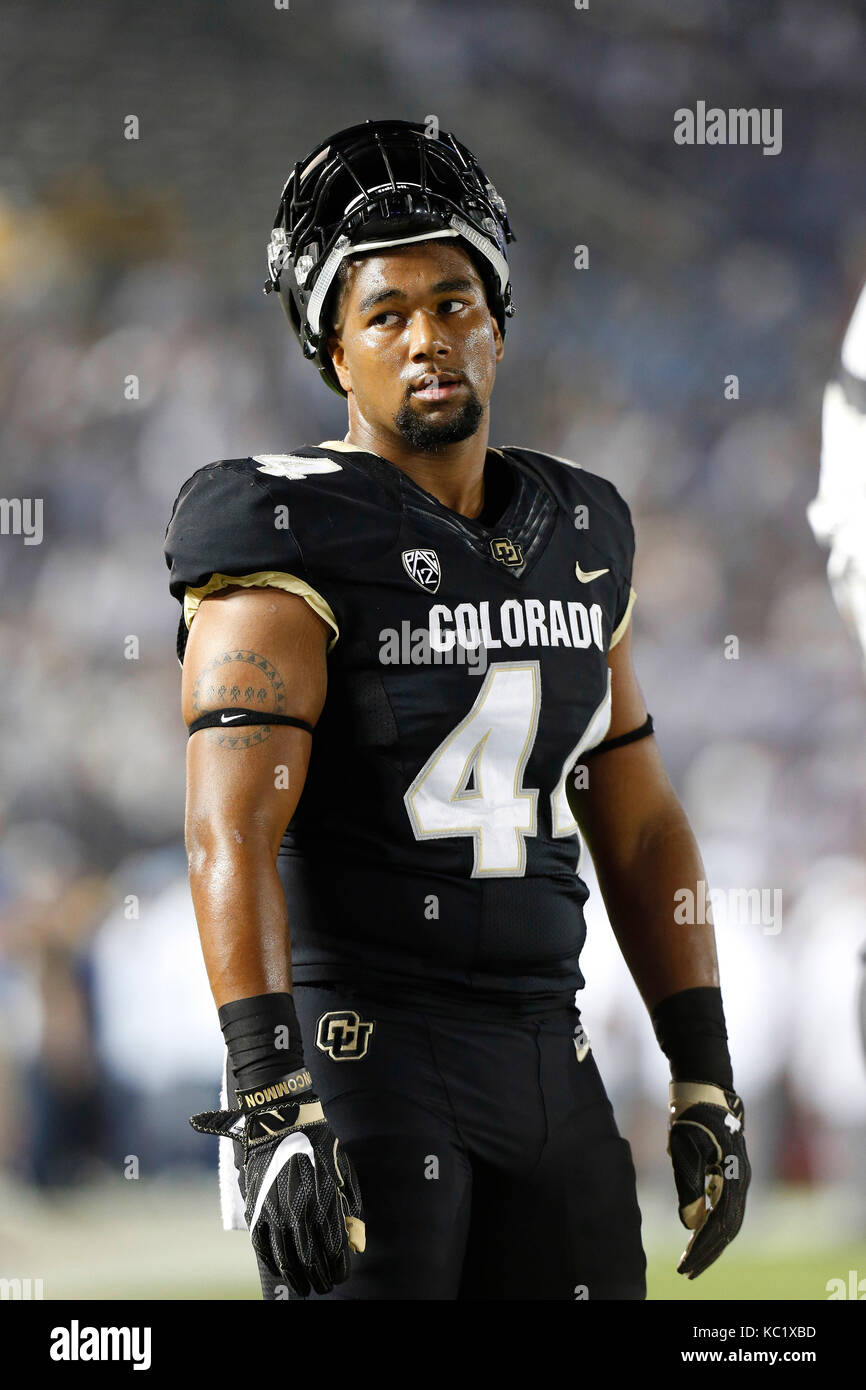 September 30, 2017 Colorado Buffaloes linebacker Jacob Callier #44 in ...
