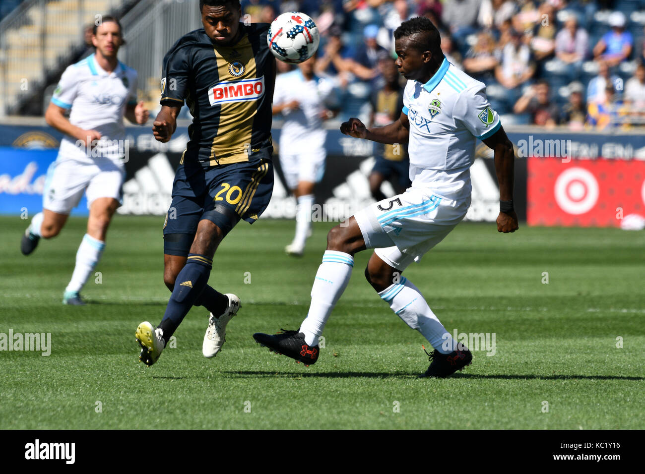 Chester, Pennsylvania, USA. 1st Oct, 2017. MARCUS EPPS (20) midfielder ...