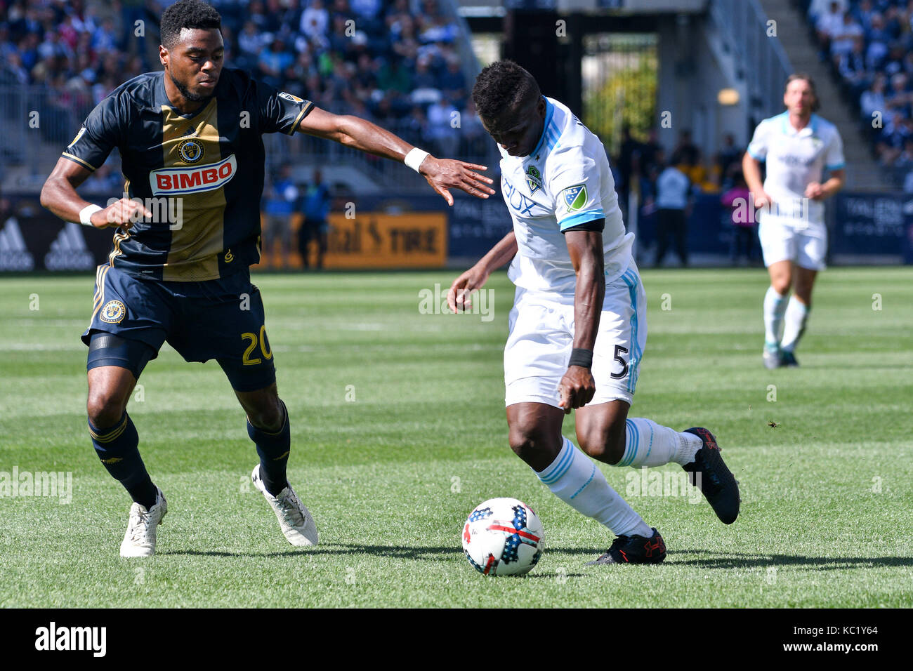 Chester, Pennsylvania, USA. 1st Oct, 2017. MARCUS EPPS (20) midfielder ...