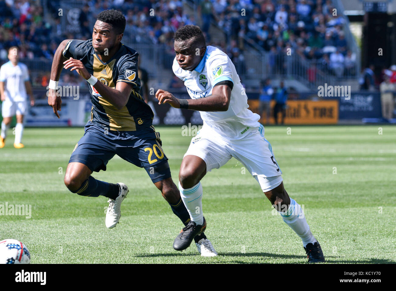 Chester, Pennsylvania, USA. 1st Oct, 2017. MARCUS EPPS (20) midfielder ...