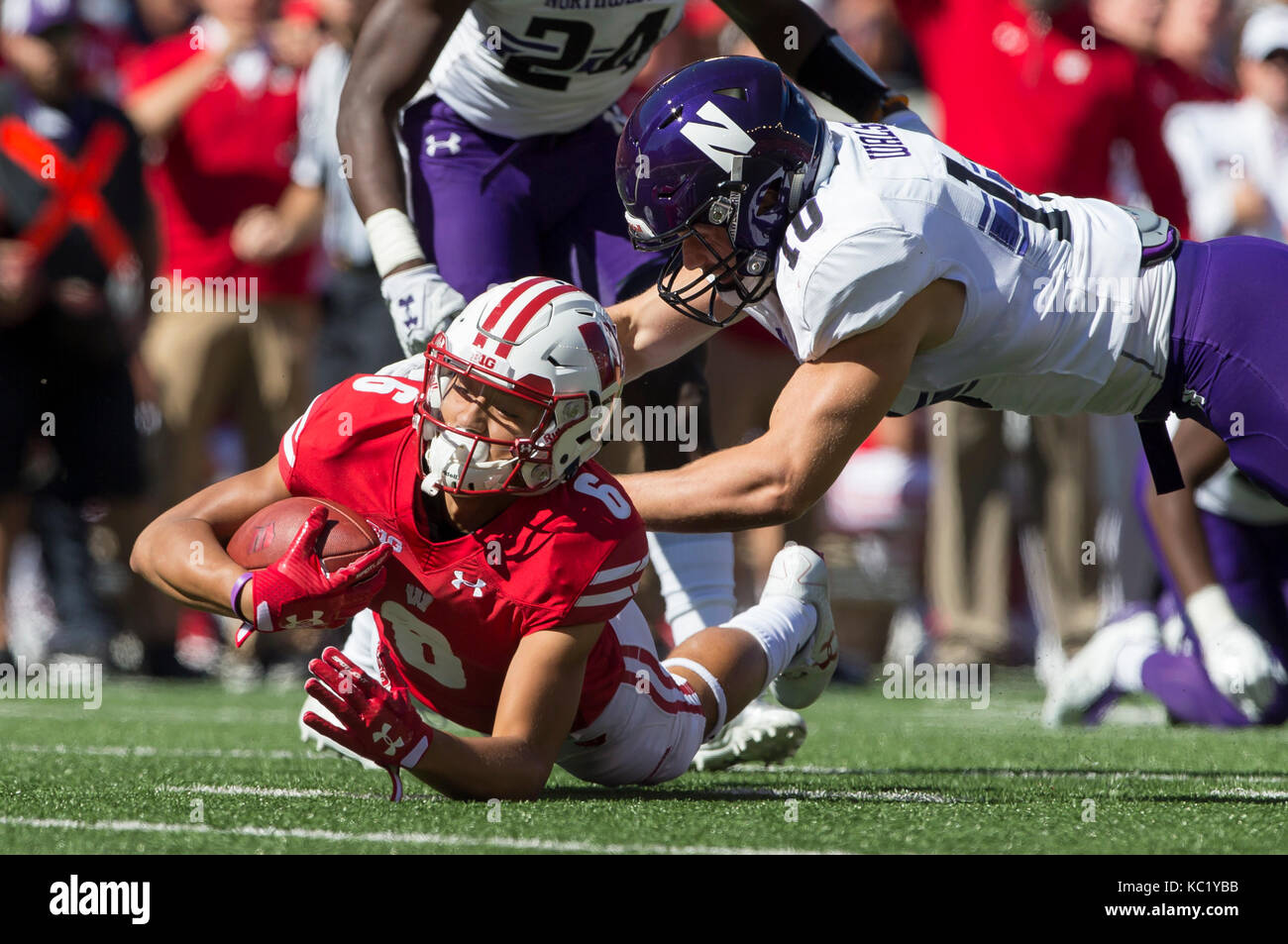 Madison, WI, USA. 30th Sep, 2017. Wisconsin Badgers wide receiver Danny ...