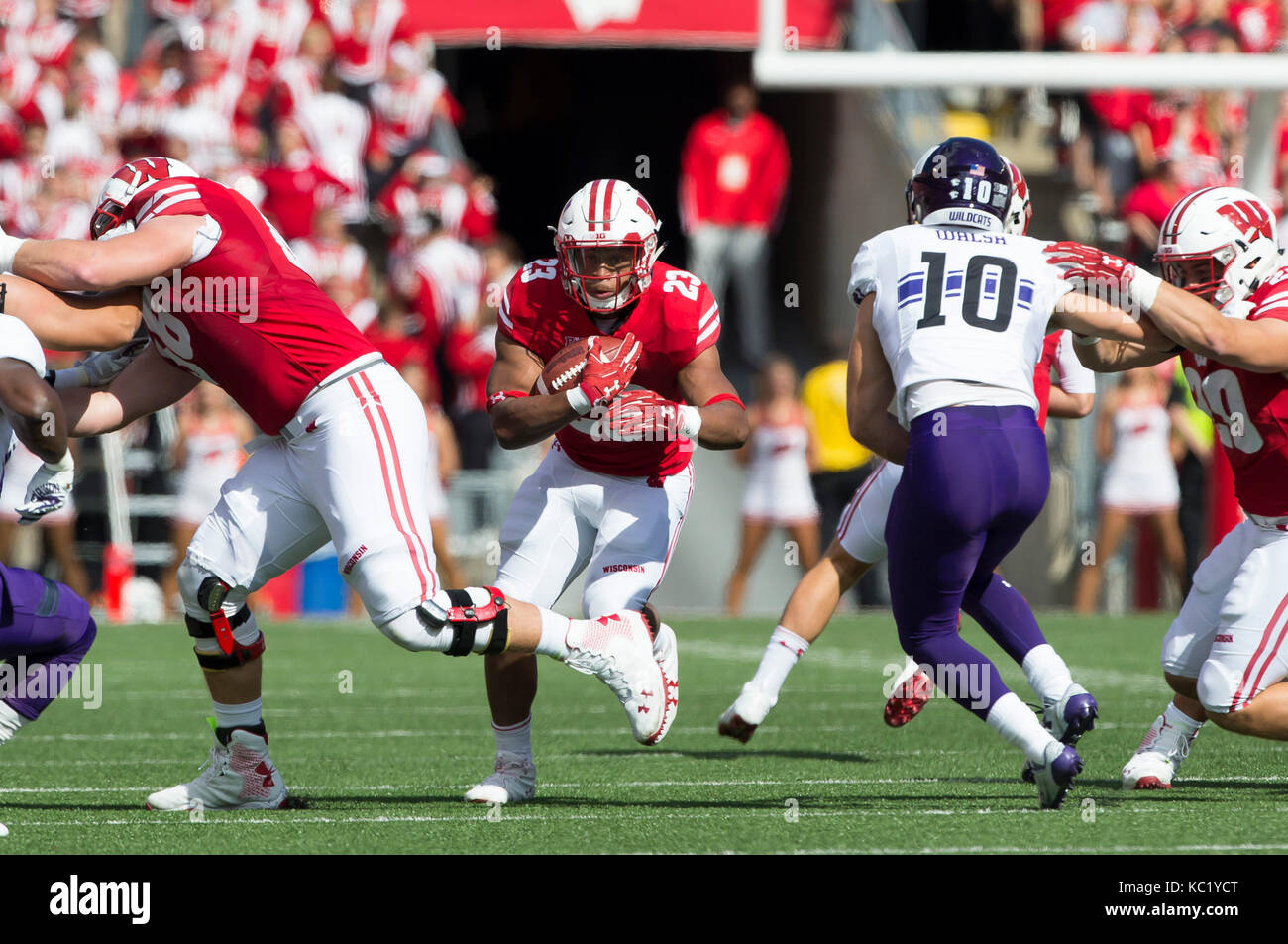 Madison, WI, USA. 30th Sep, 2017. Wisconsin Badgers running back ...