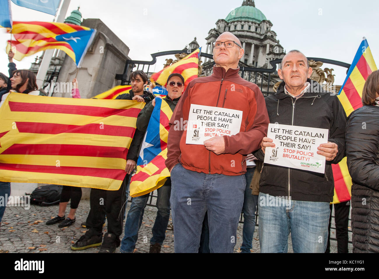 City Hall, Belfast 1st October 2017. MP for Belfast West Paul Maskey(L ...
