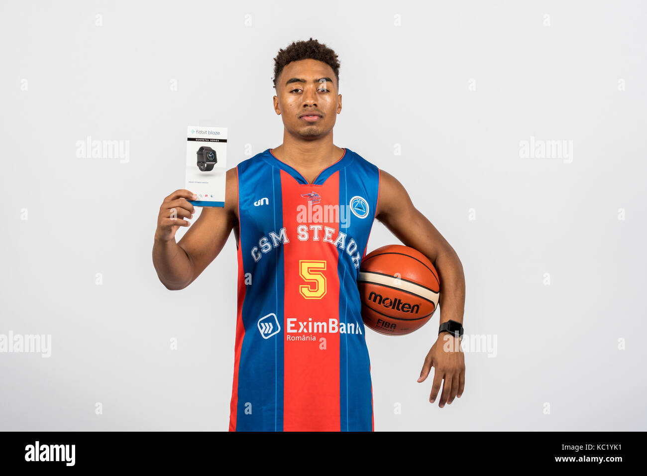September 29, 2017: Brandon Taylor #5 (CSM Steaua Bucharest) during the ...