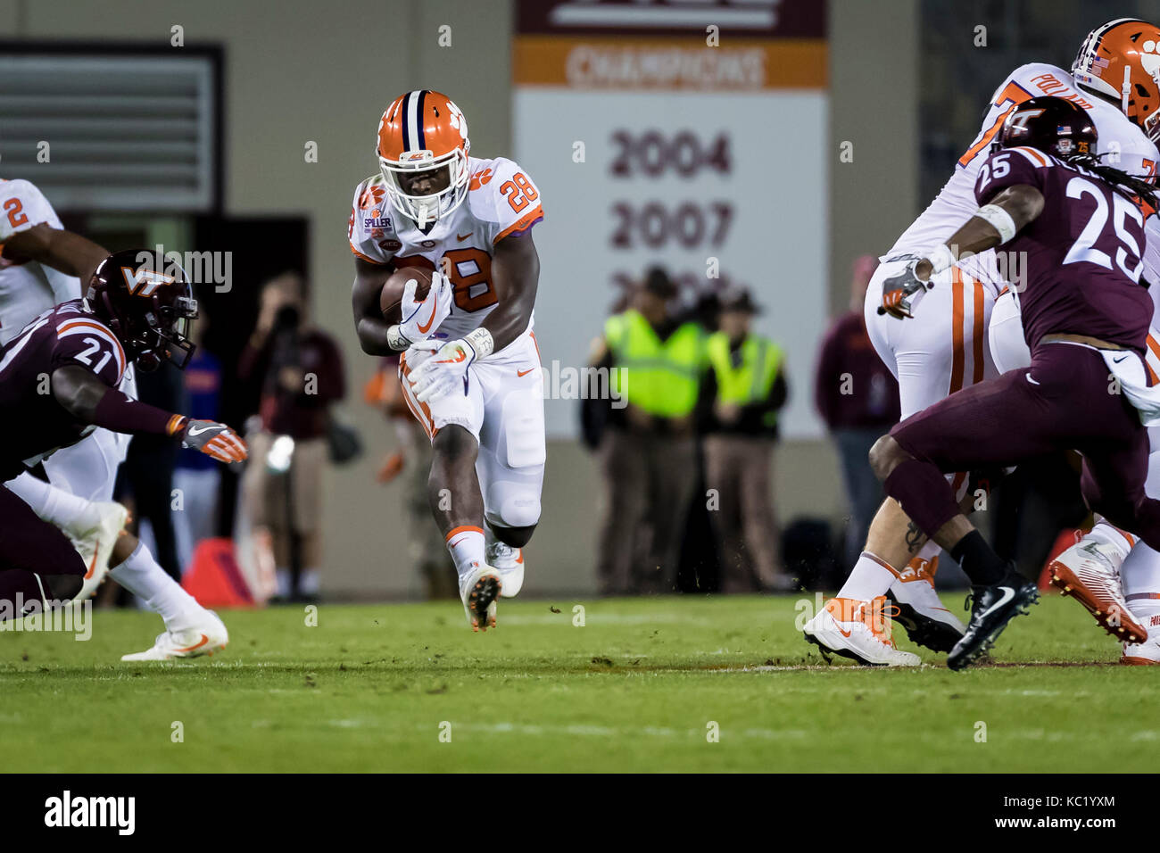 Blacksburg, Virginia, USA. 30th Sep, 2017. Clemson Tigers running back ...