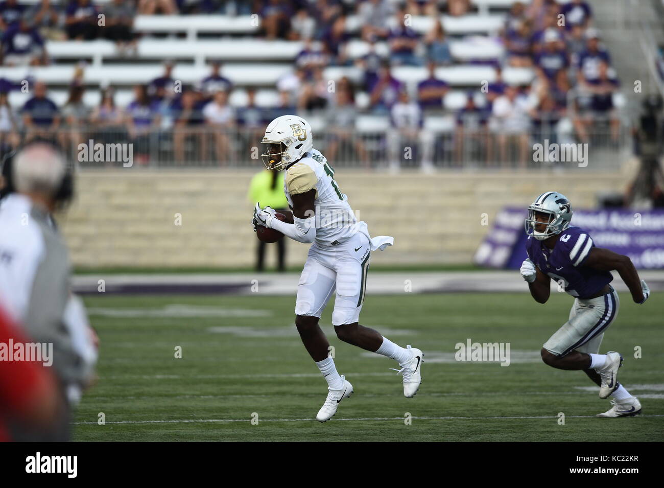 Manhattan, Kansas, USA. 30th Sep, 2017. Baylor Bears wide receiver ...