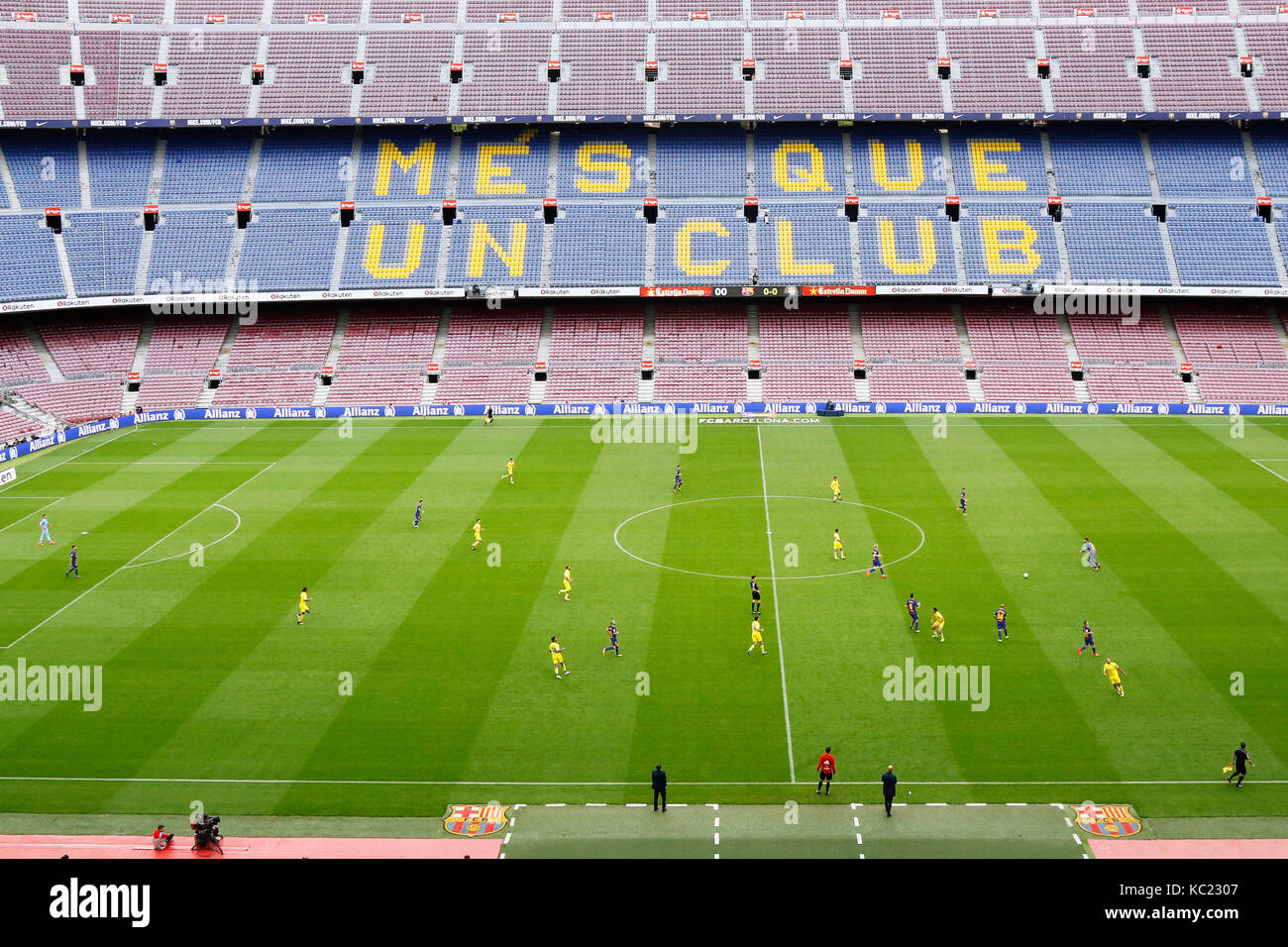 Barcelona, Spain. The game was played in an empty stadium as a protest ...